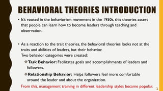Behavioral Theories of Leadership | PPT | Free Download