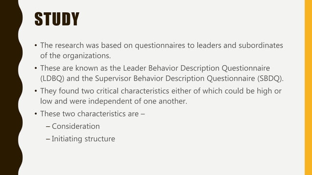 Ohio State Studies (Behavioral Theories of Leadership) | PPTX ...
