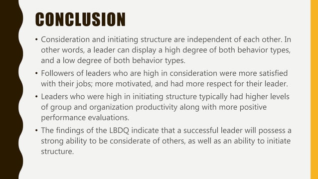 Ohio State Studies (Behavioral Theories of Leadership) | PPTX ...