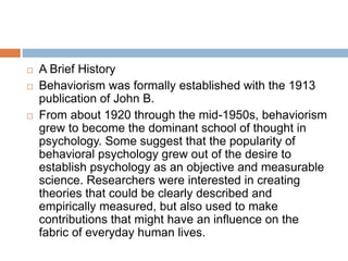 Behavioral theory | PPTX