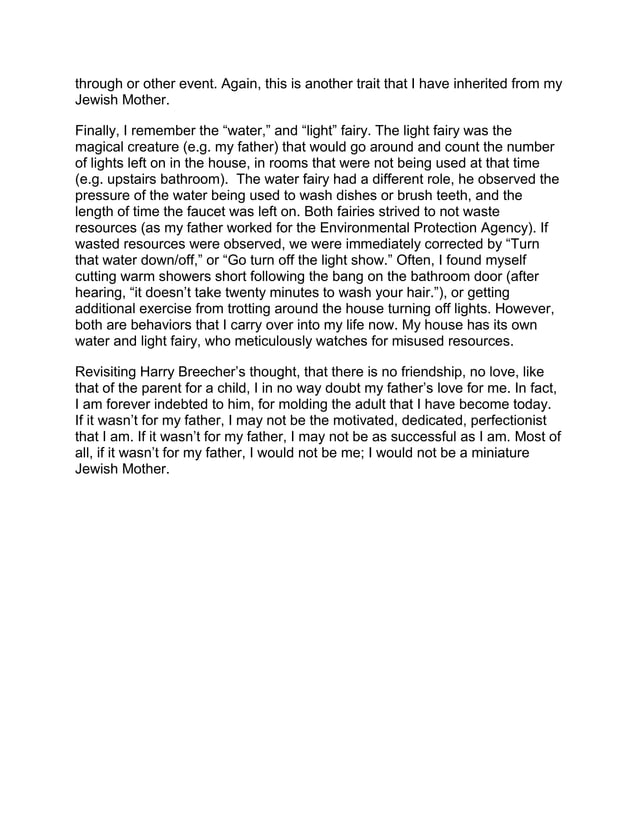 Behavior analytic autobiography student example | DOCX | Oral care ...