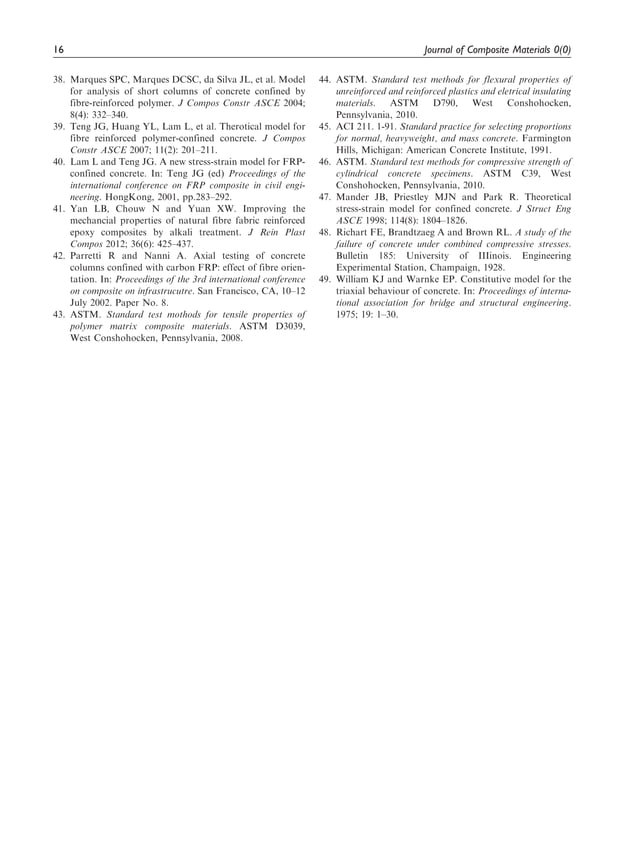 Behavior and analytical modeling of natural flax frp tube confined ...