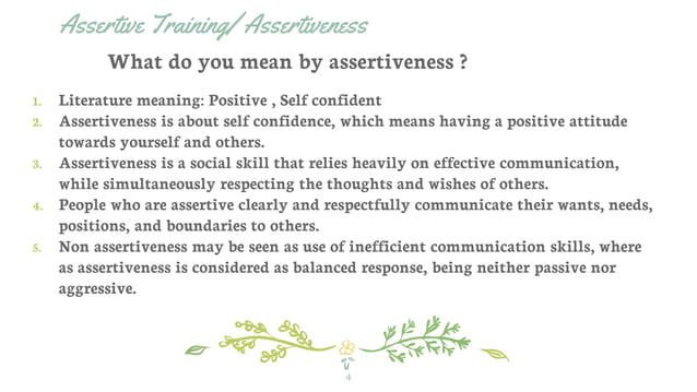 Assertive Training | PPTX