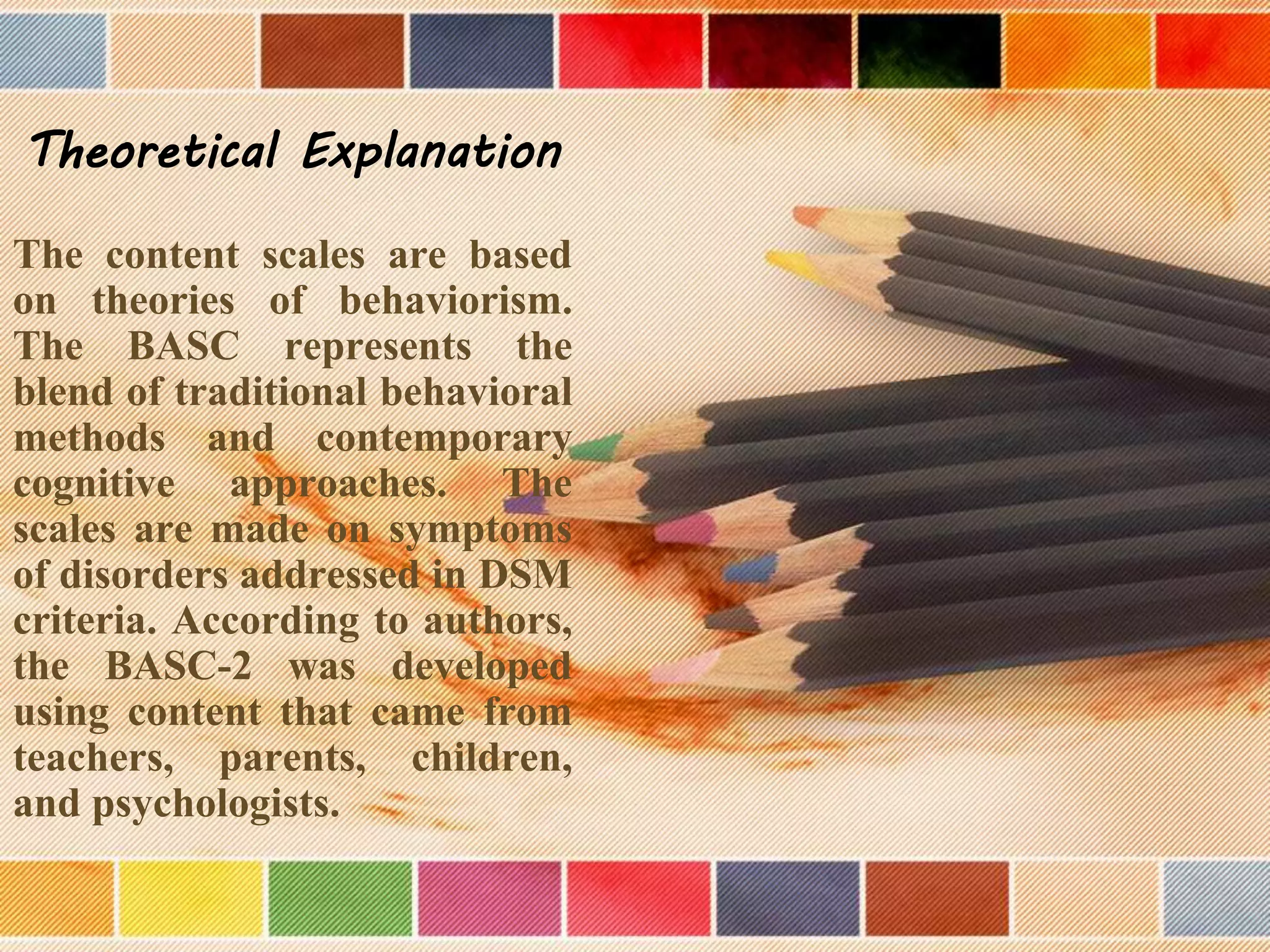 Behavior assessment system for children (BASC) | PPTX