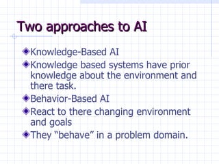 Behavior-Based Artificial Intelligence | PPT