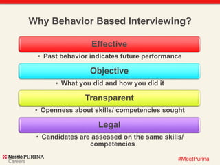 Behavior Based Interviewing at Nestlé Purina | PPT