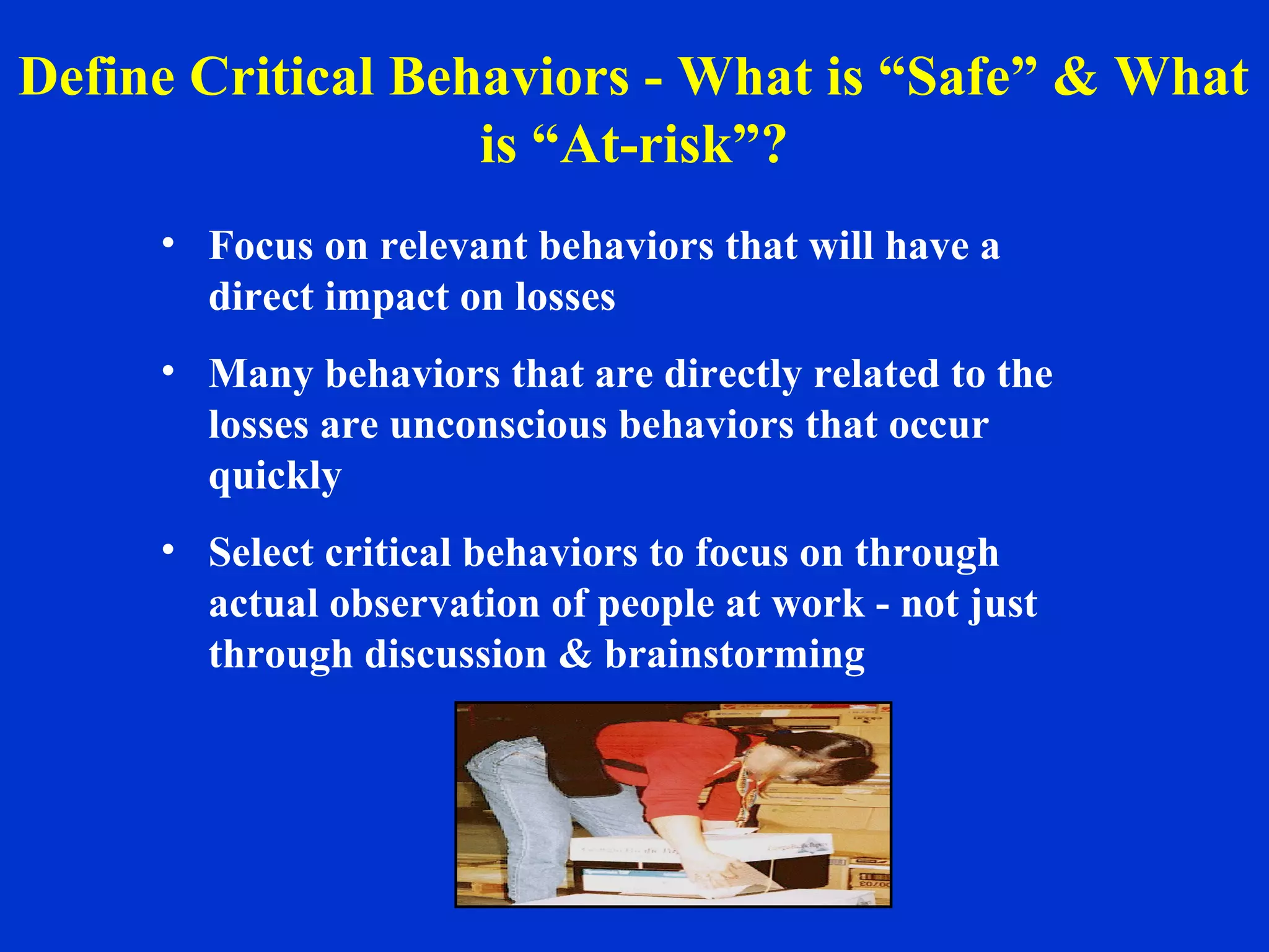 Behavior based safety | PPT