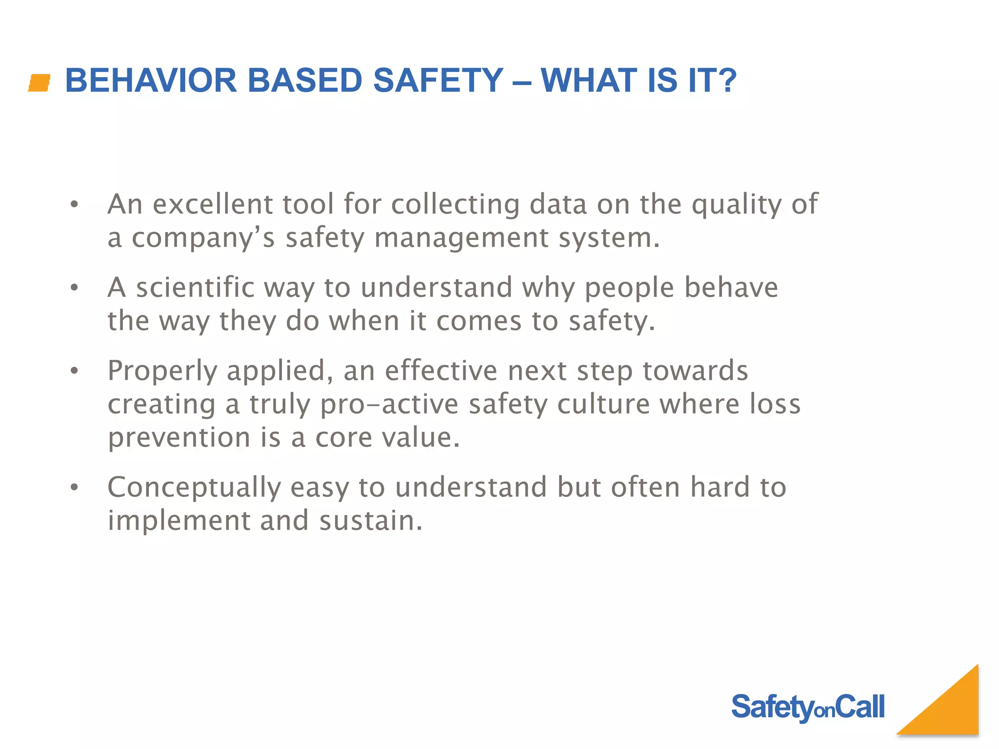 Behavior based safety | PPTX