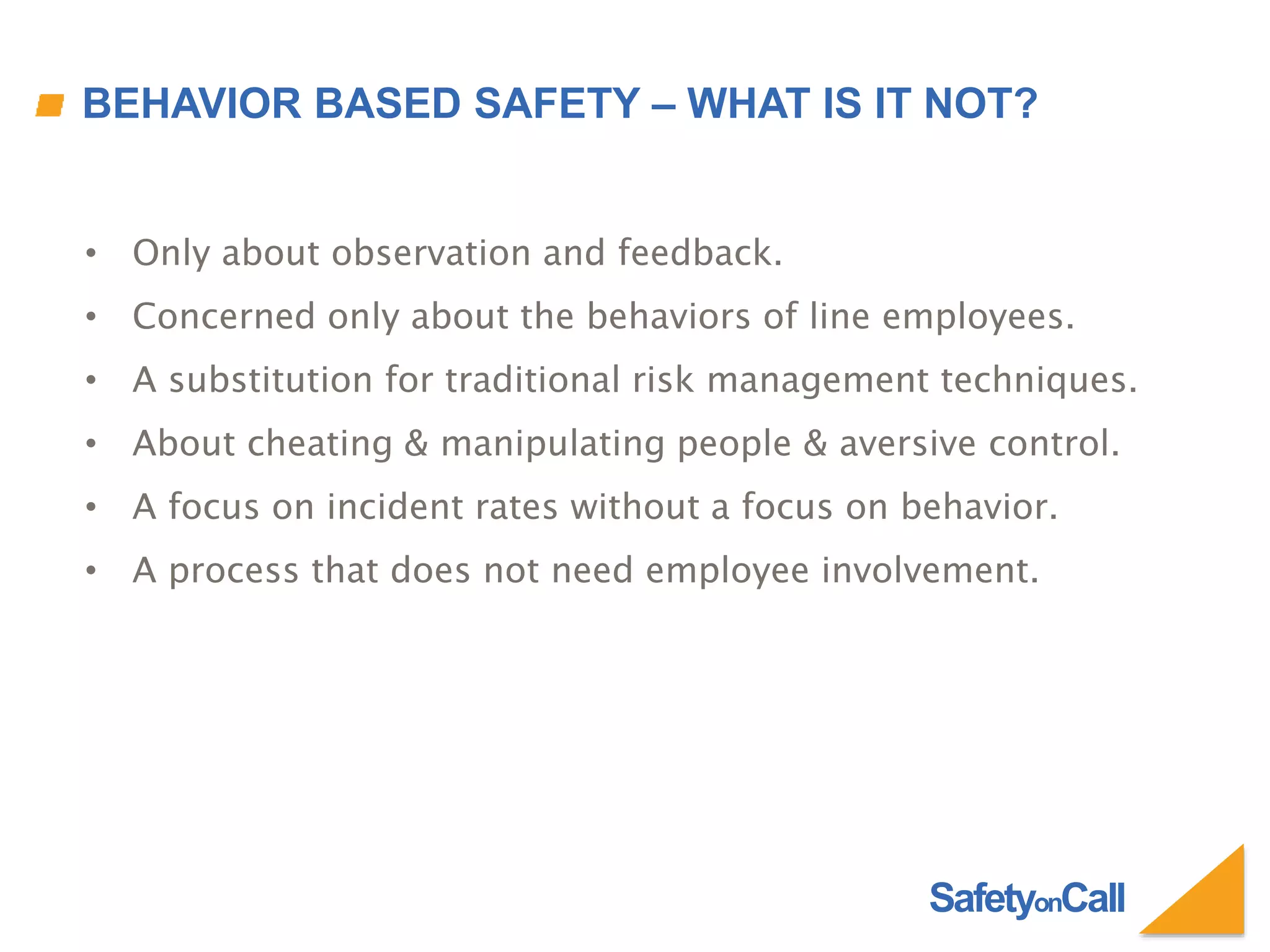 Behavior based safety | PPTX