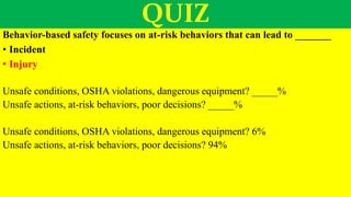 Behavior Based Safety Awareness 04.09.2021 | Parenting | Family and ...