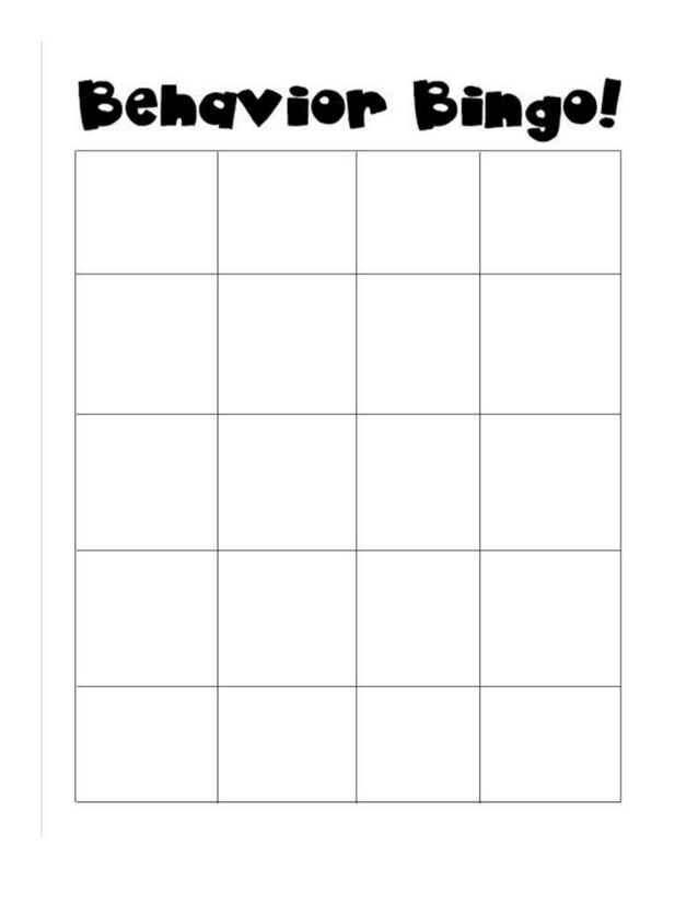Behavior Bingo Poster | PDF