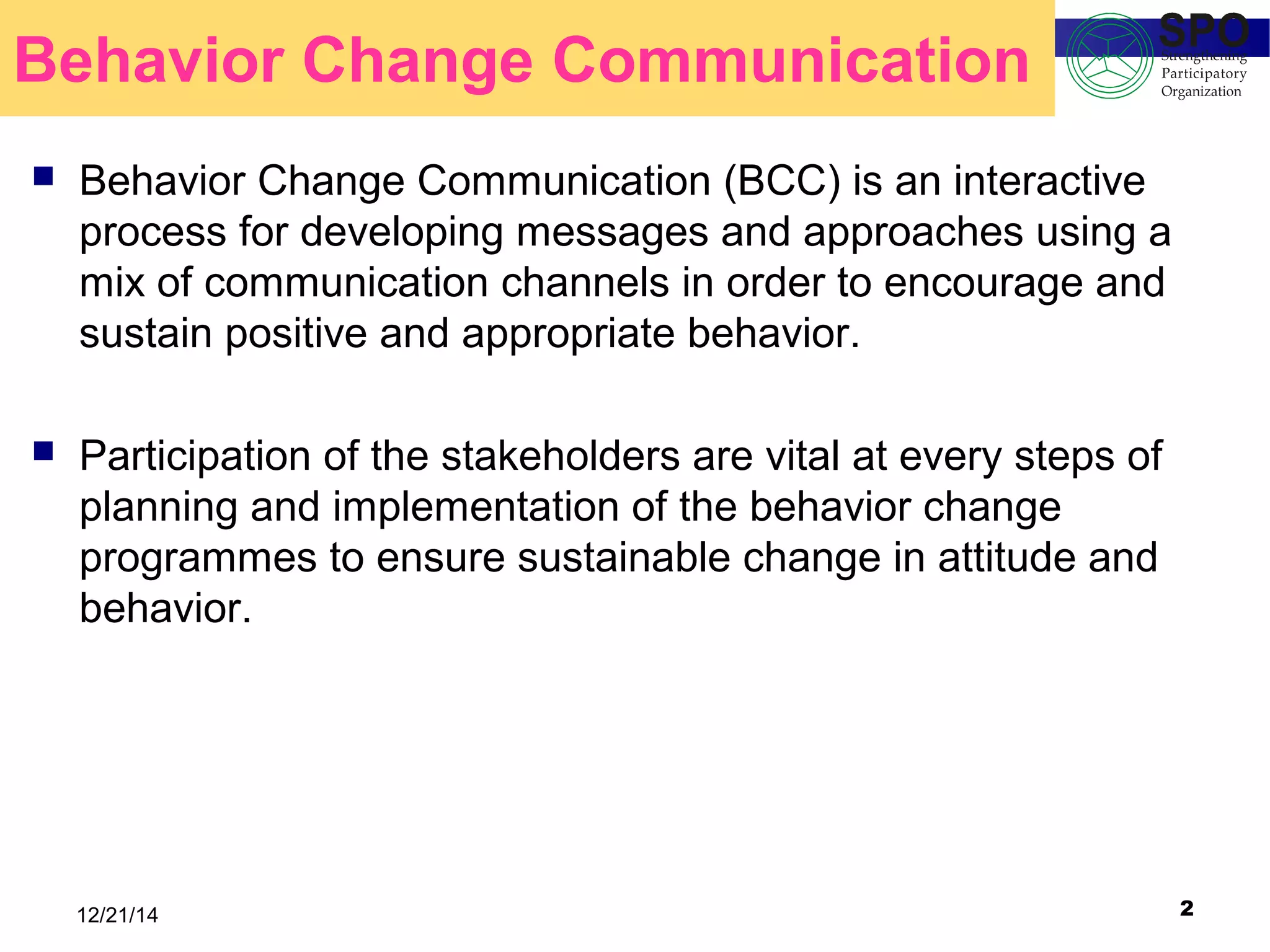 Behavior Change Communication | PPT