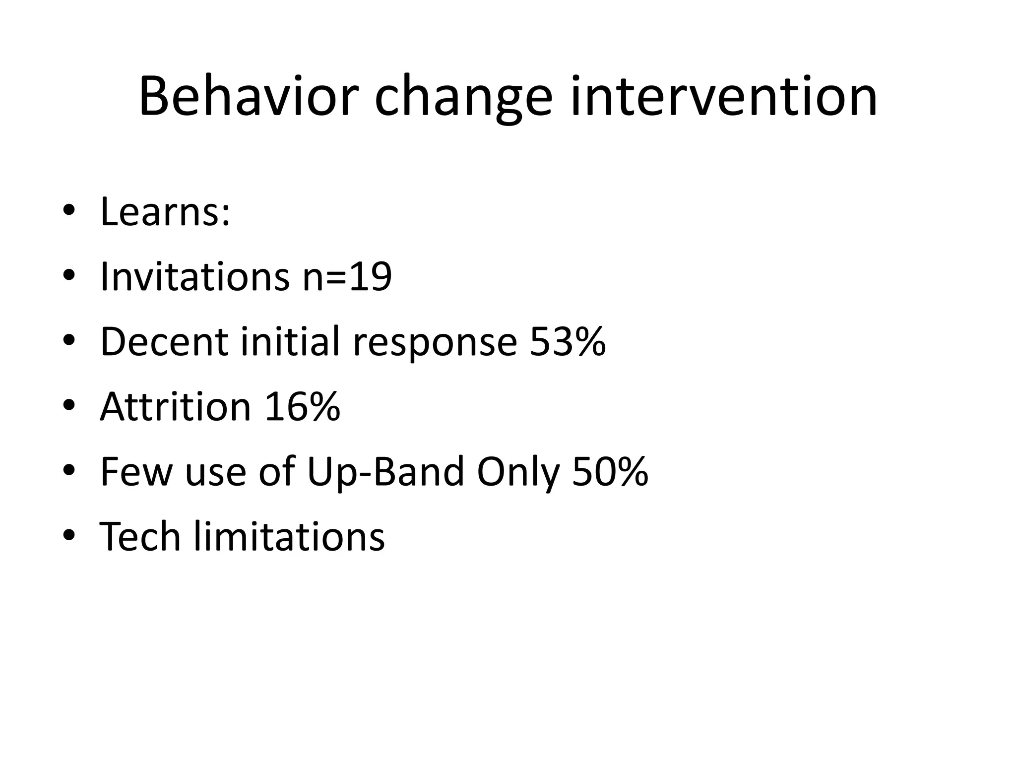 Behavior change intervention | PPTX
