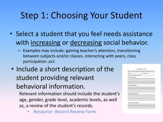 Behavior change project | PPTX | Educational Assessment | Education