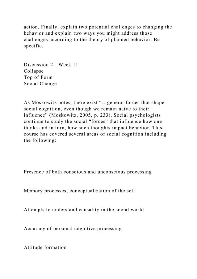 Behavior ChangeUltimately, the knowledge you gain from studies.docx