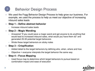 Ascend Adventures: Failing Faster with Behavior Design | PPTX