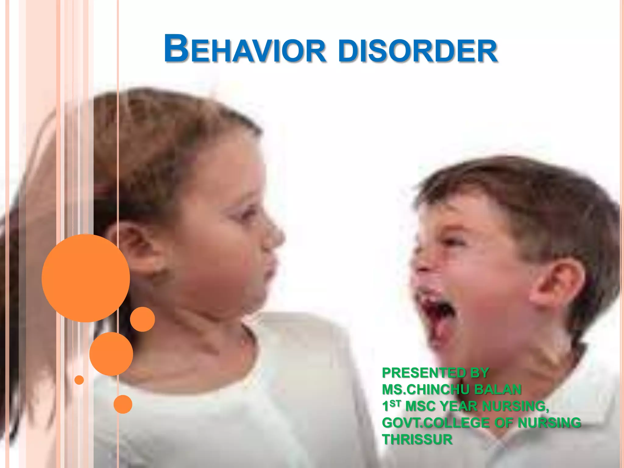 Behavior disorder | PPT