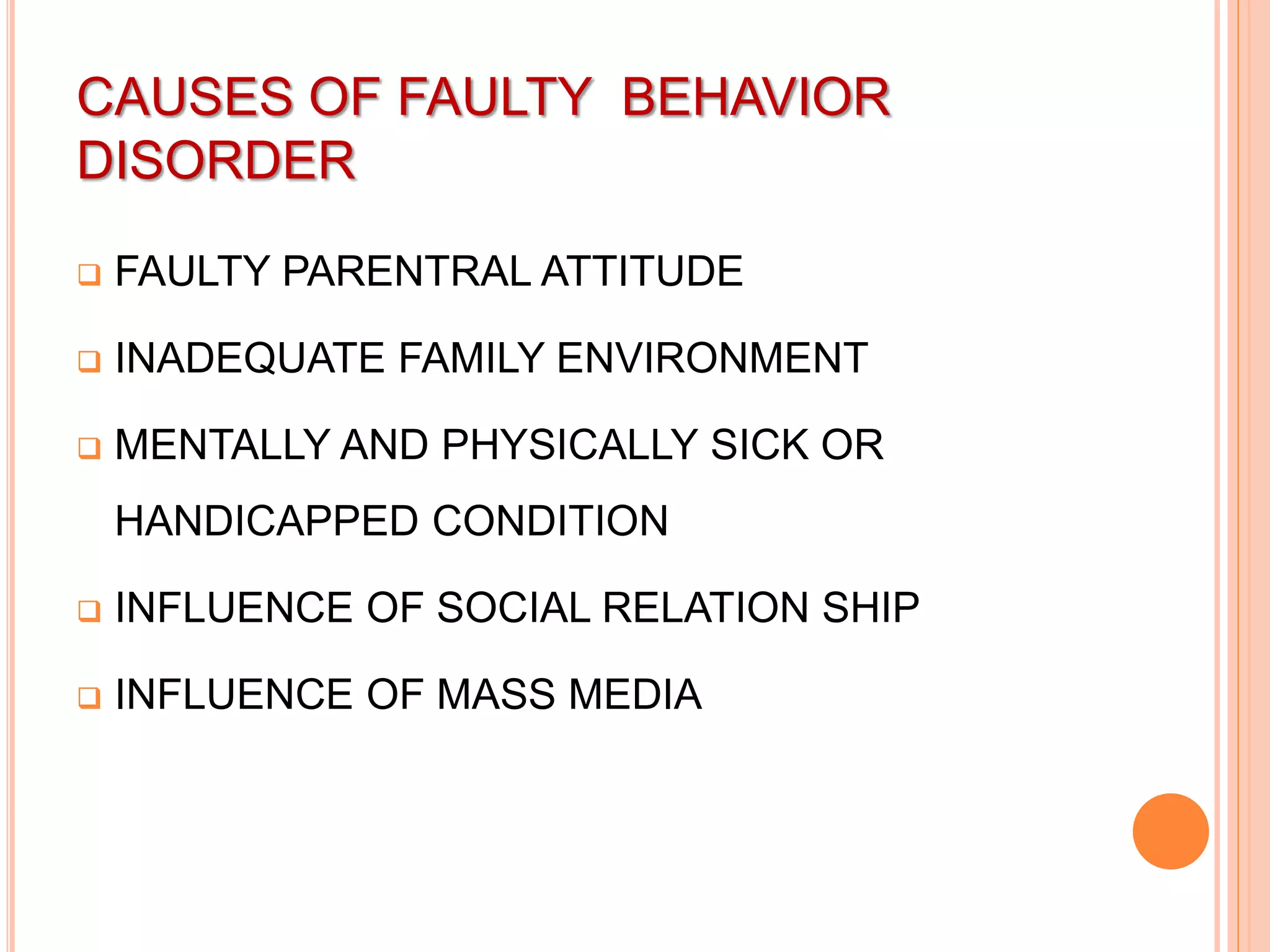 Behavior disorder | PPTX