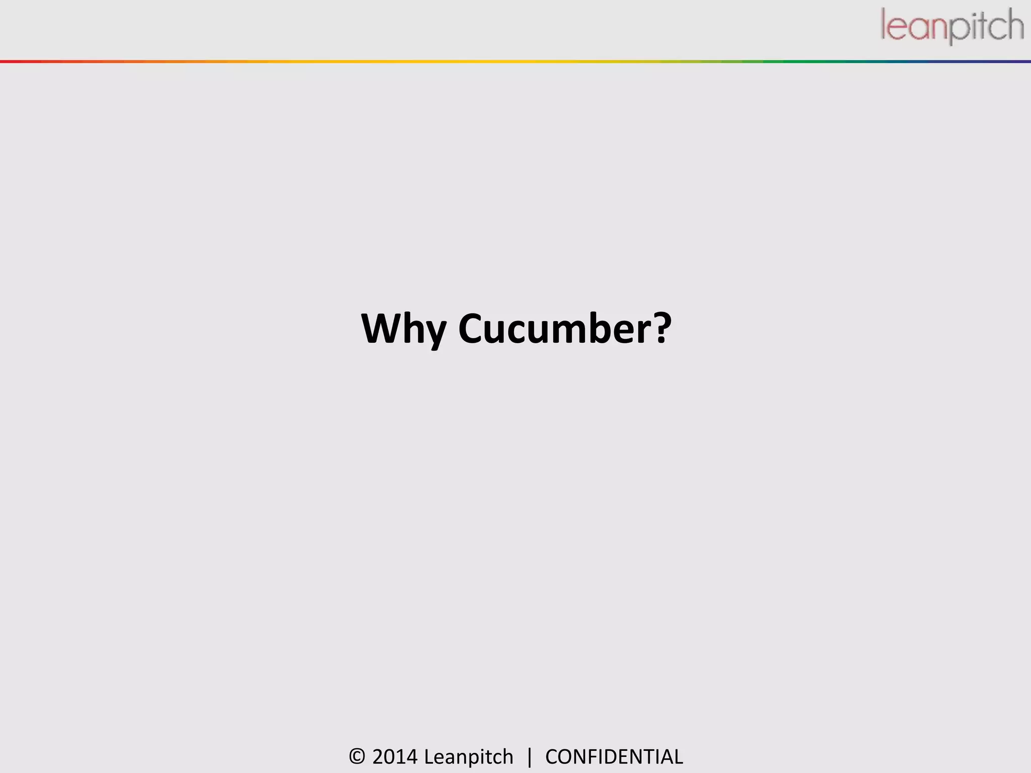 Behavior driven development - cucumber, Junit and java | PPT