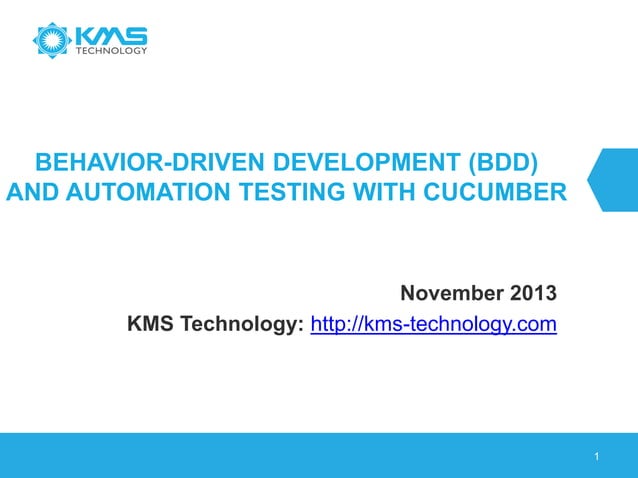 Behavior Driven Development And Automation Testing Using Cucumber Ppt