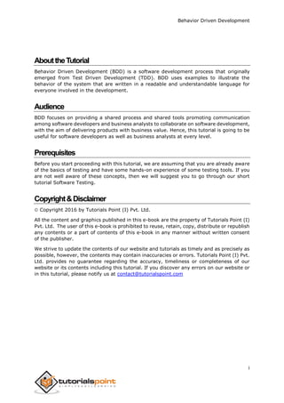 Behavior driven development_tutorial | PDF