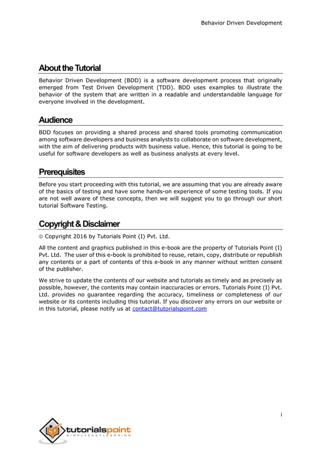 Behavior driven development_tutorial | PDF