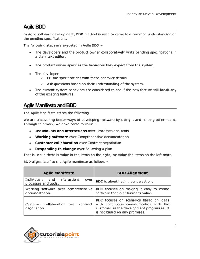 Behavior Driven Developmenttutorial Pdf