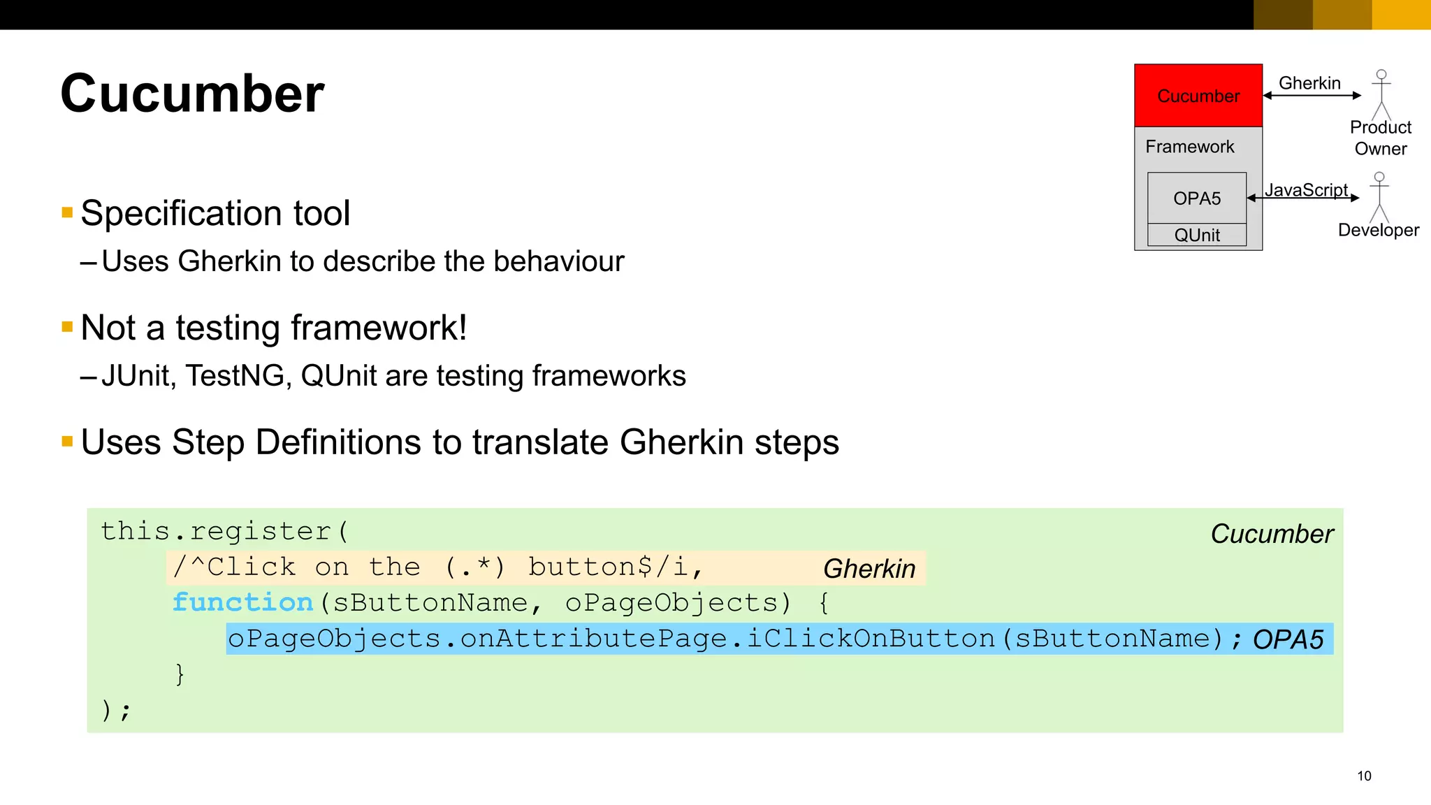 Behavior driven development with OPA5 automated tests | PPTX