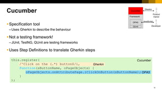 Behavior driven development with OPA5 automated tests | PPT