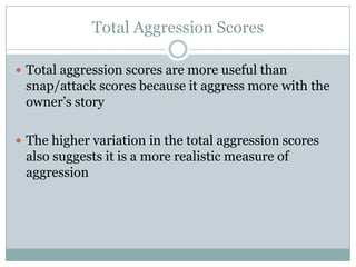 Behavior genetics of canine aggression | PPT