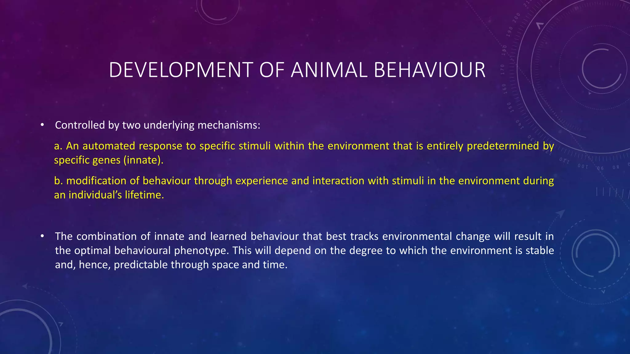 Animal behavior in changing environment | PPTX