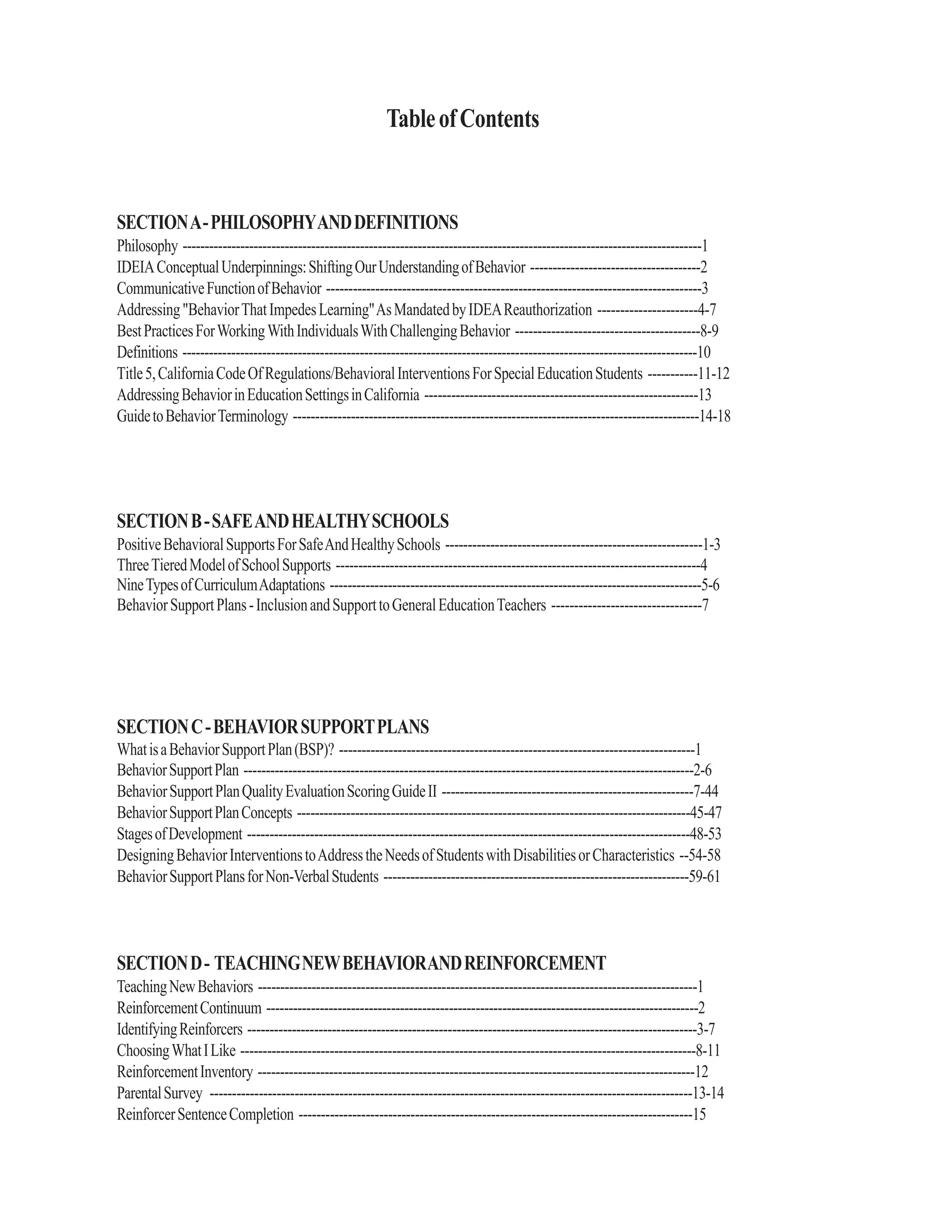 Behavior interventionmanual | PDF