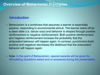 Behaviorisim Presentation | PPTX