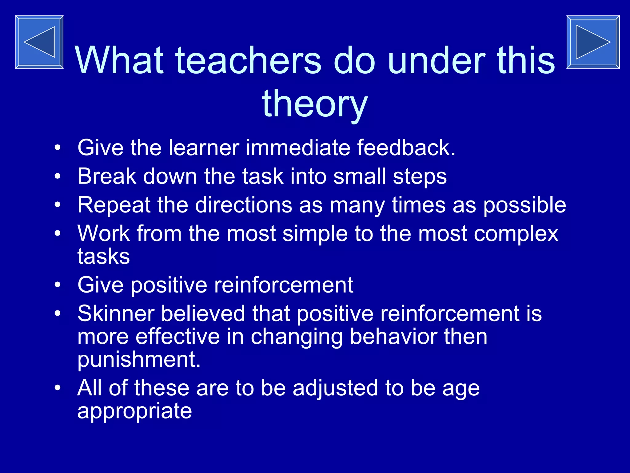 Behaviorism Theory of Learning | PPT