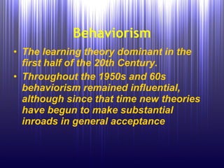 Behaviorism | PPT