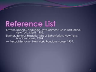 Behaviorism (Linguistics) | PDF