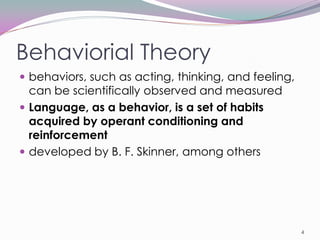 Behaviorism (Linguistics) | PDF