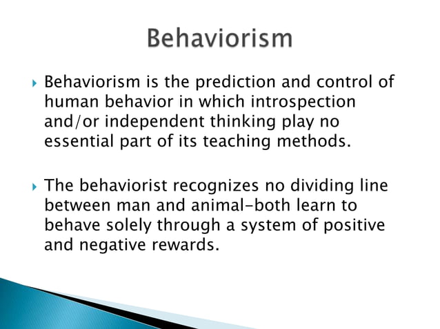 Behaviorism | PPTX | Educational Assessment | Education