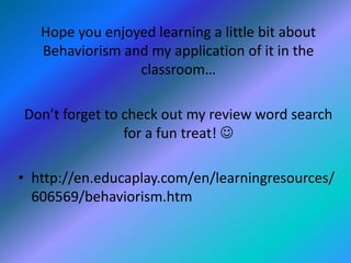 Behaviorism | PPTX