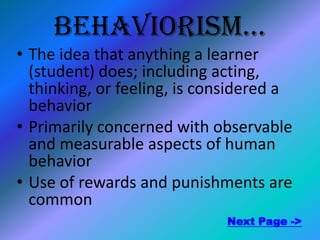Behaviorism | PPTX