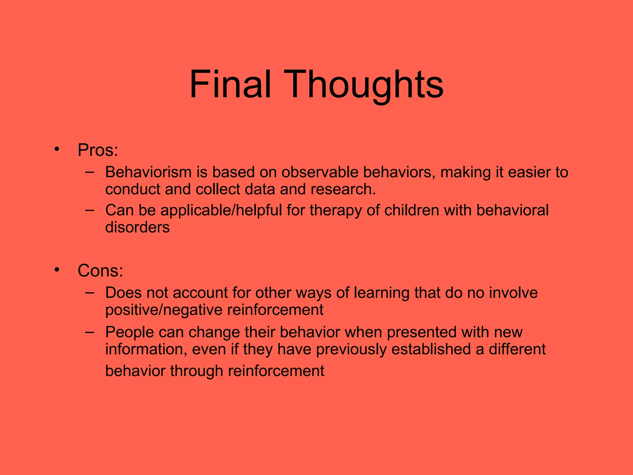 Behaviorism | PPT