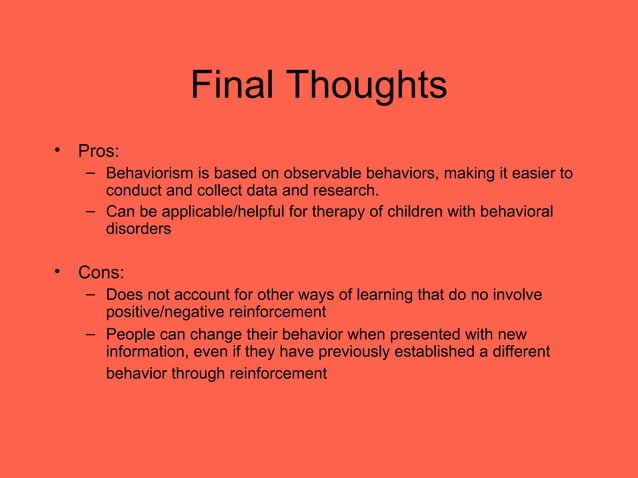 Behaviorism | PPT