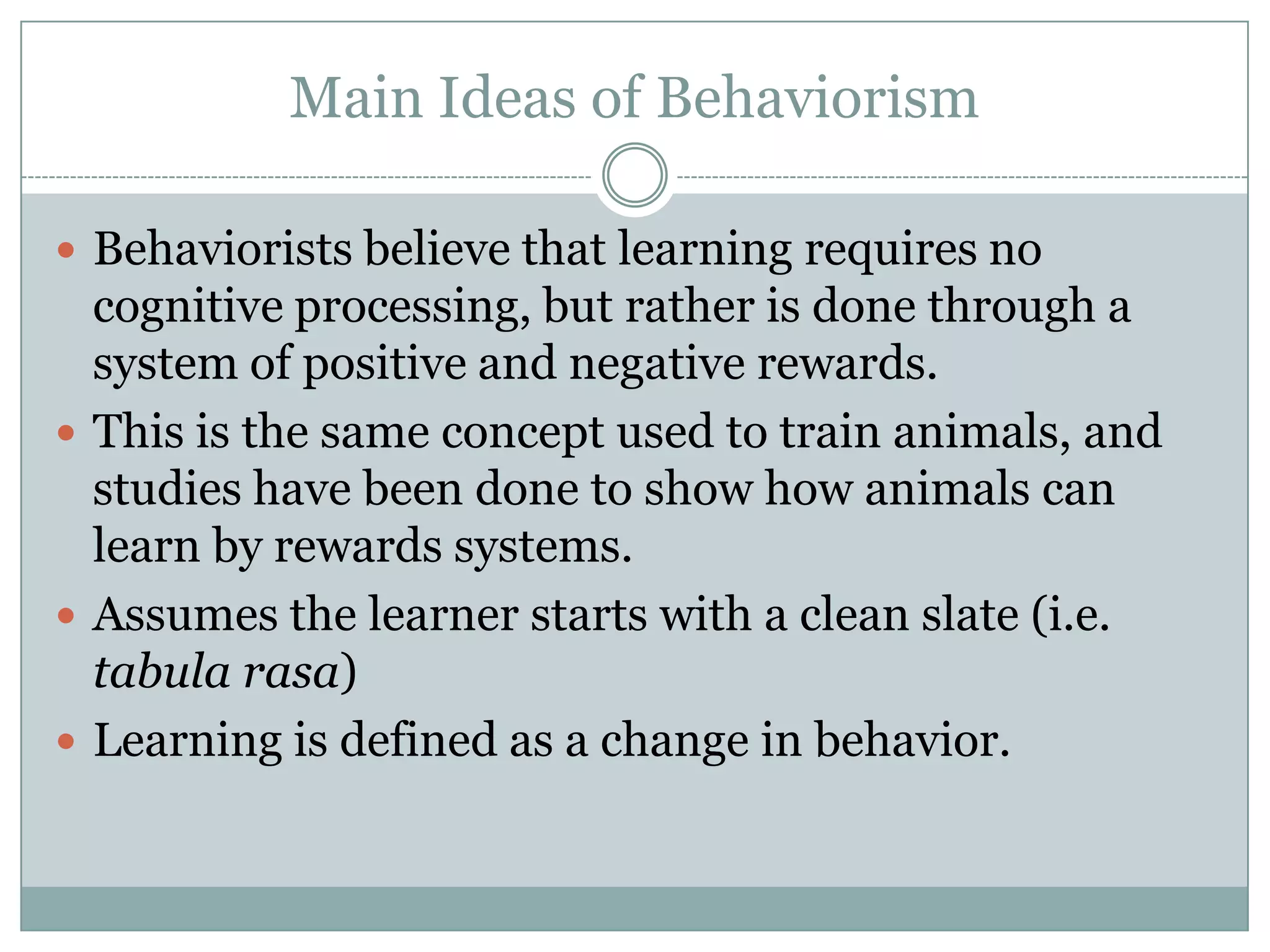 Behaviorism | PPTX