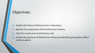 Behaviorism | PPTX
