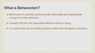 Behaviorism | PPTX