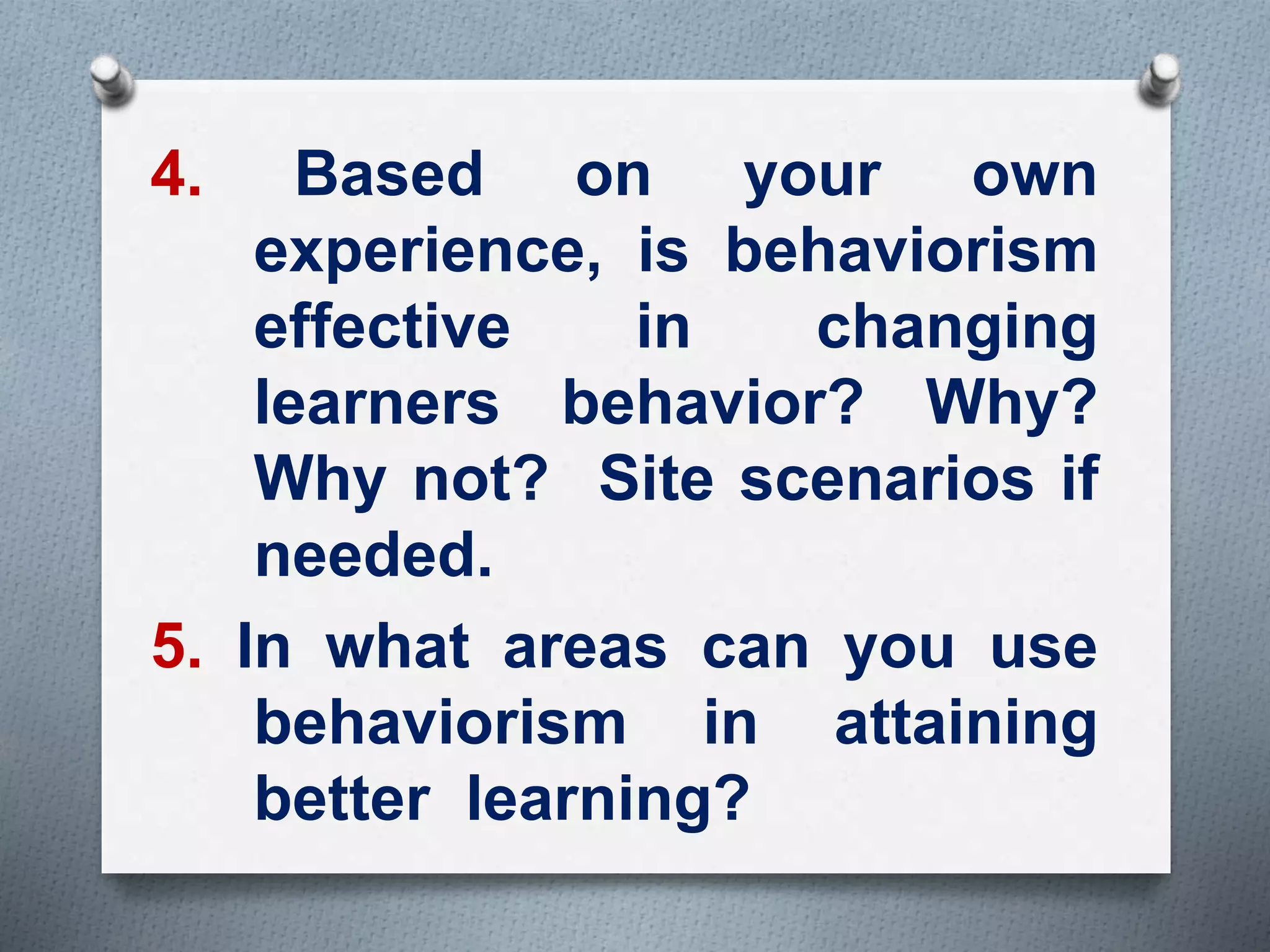 Behaviorism | PPTX