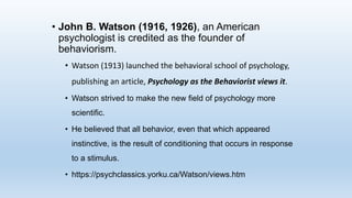 Behaviorism | PPTX