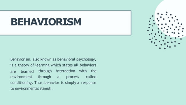 Behaviorism.pptx | Educational Assessment | Education