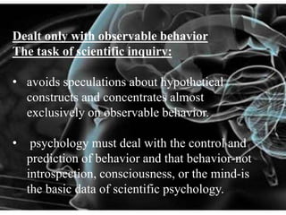 behaviorism adler skinner observable behavior scientific inquiry ...