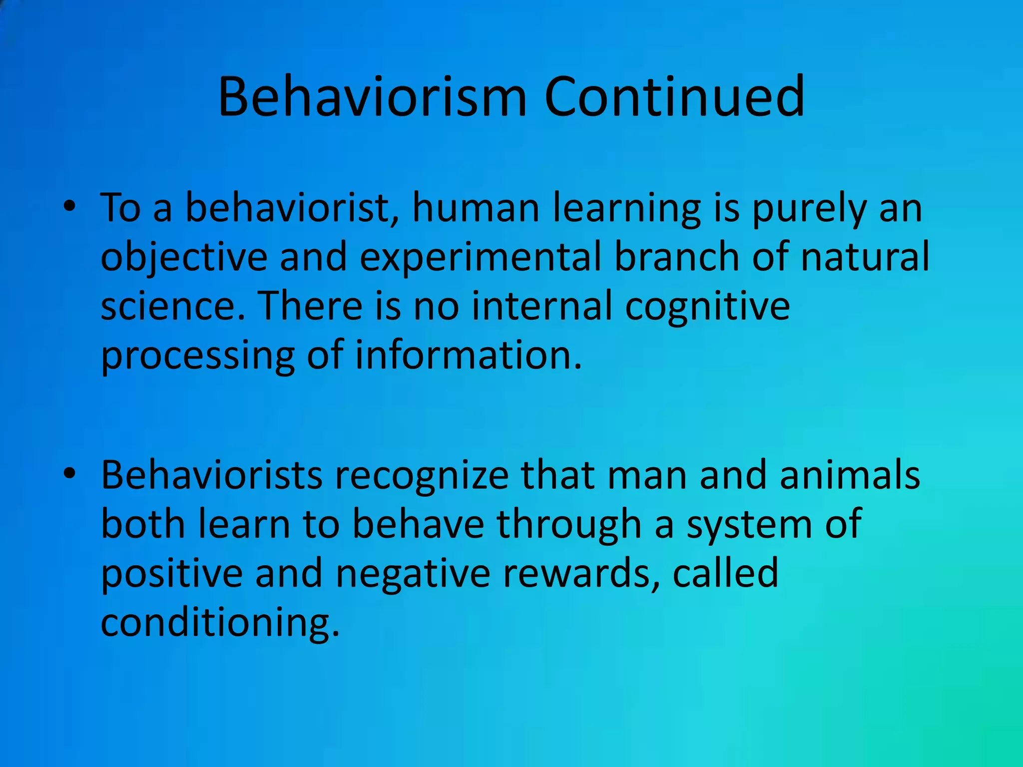 Behaviorism | PPTX